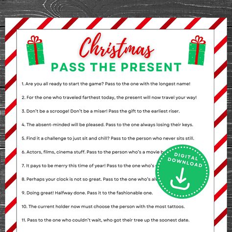 Pass The Present Christmas Game Pass The T Game Pass The Parcel Game Christmas T