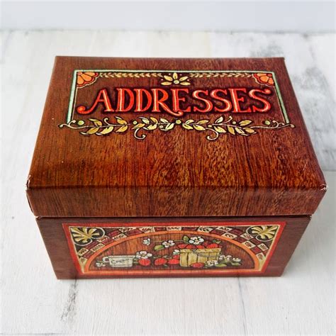 Address File Box Etsy Address File Box Etsy