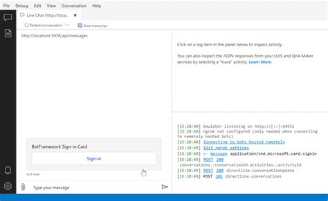 how to use sign in card to authenticate your bot against a third party