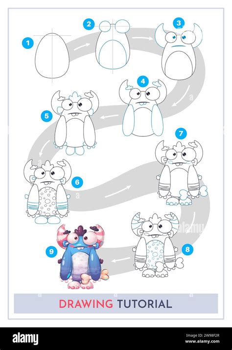 Come Disegnare Un Mostro Tutorial Dettagliato Sui Disegni Guida Di Disegno Istruzioni