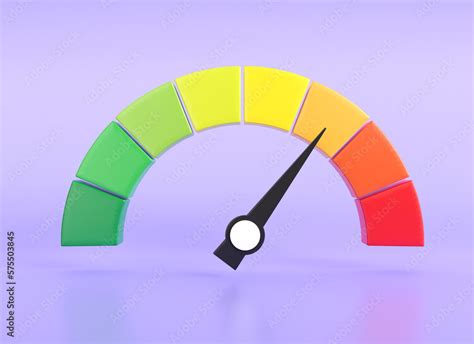 3d Render Speed Metering Icon Minimum And Maximum Measuring Dial