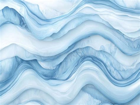Abstract Blue Waves Serene Liquid Marble Design Calming Aesthetic