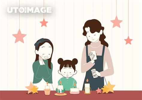 겨울가족 SPAI 유토이미지 일러스트 배경 풍경 계절 겨울 겨울배경 신년 새해 연말 연초 생활 일상 라이프 사람 캐릭터 다정한