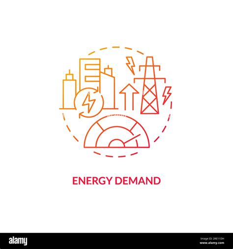 2d Energy Demand Concept Linear Icon Stock Vector Image And Art Alamy