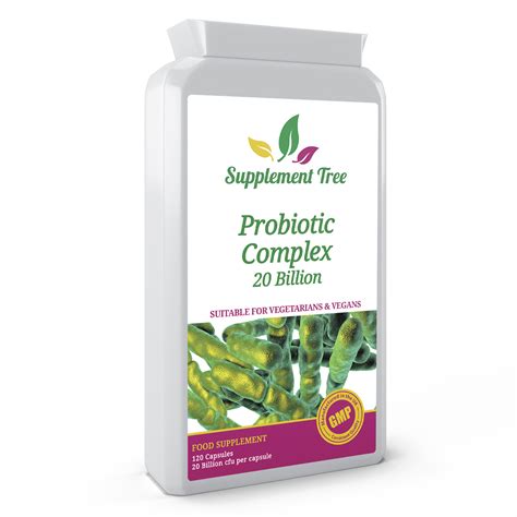 Probiotic Complex 20 Billion Cfu 120 Vegetarian Capsules Supplement Tree