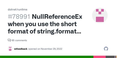 Nullreferenceexception When You Use The Short Format Of Stringformat