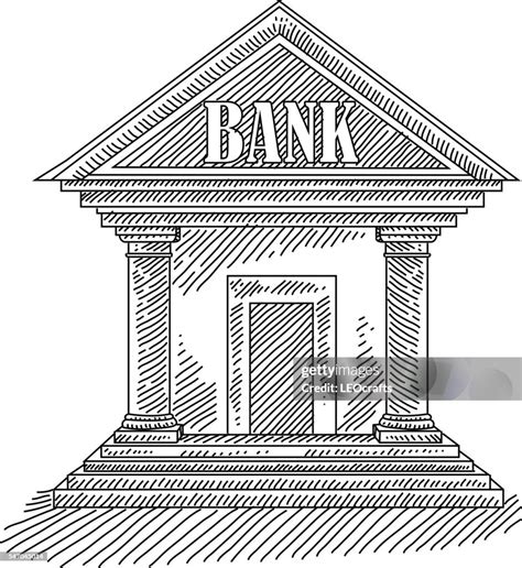 Bank Building Drawing High Res Vector Graphic Getty Images