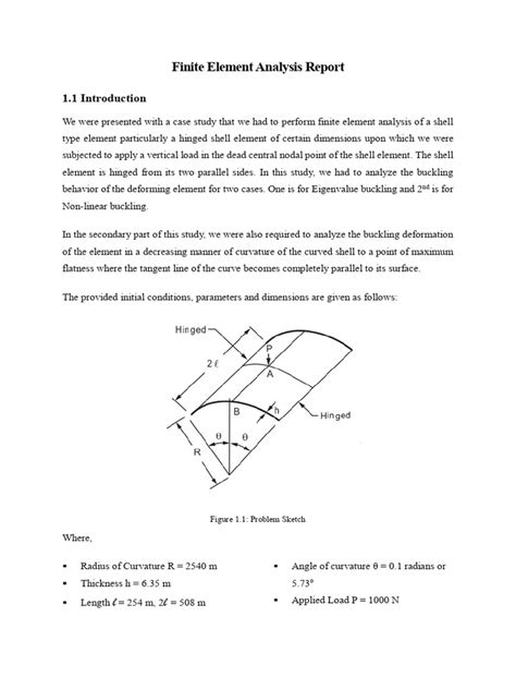 Finite Element Analysis Report Graph Pdf Buckling Elasticity