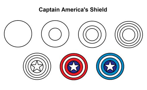 How To Draw Captain America Shield Draw Stunning Portraits