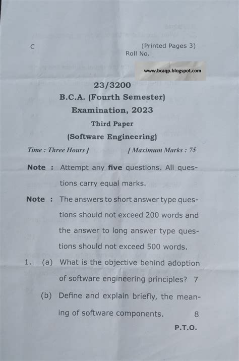 Mgkvp Bca Iv Sem Question Papers 2023