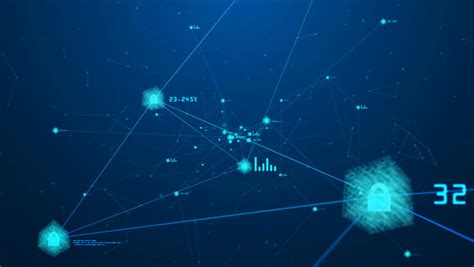 Blockchain Network Concept Digital Blocks Security Stock Footage Video Royalty Free