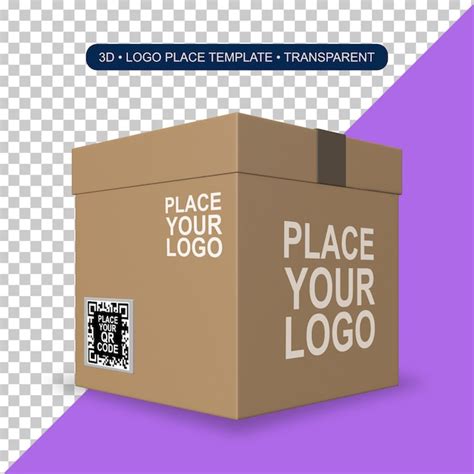 Modelo De Caixa 3d Marrom Psd Premium
