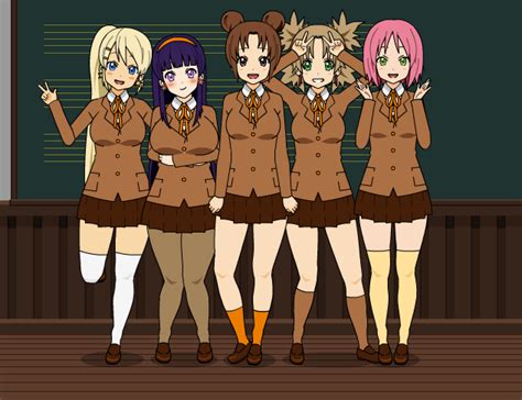 Naruto School Girls By Jazzie2012 On Deviantart