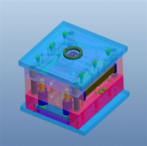 Jj5451 玩具车外壳注塑模具设计【含proe三维图】 模具设计 龙图网
