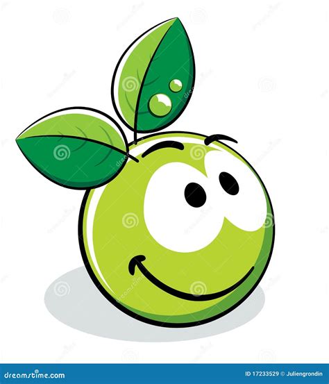 Green Apple Character Stock Vector Illustration Of Nature 17233529