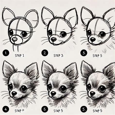Chihuahua Abbozzi A Matita Disegni Unghia Disegni Di Cane