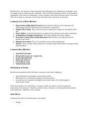 Understanding Beta Blockers Uses Mechanism Of Action And Side Course Hero