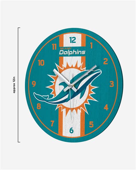 Miami Dolphins Team Stripe Clock Foco
