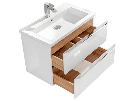 Mueble Lavabo Encastrado Individual 80cm April Blanco
