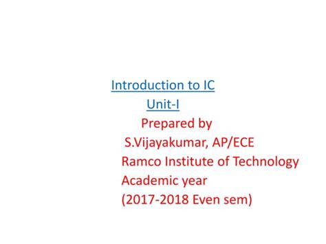 Introduction To Ic Pdf