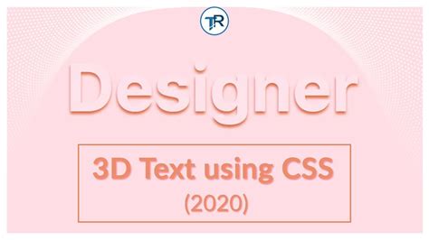 How To Make 3d Text Using Html And Css 2020 Youtube