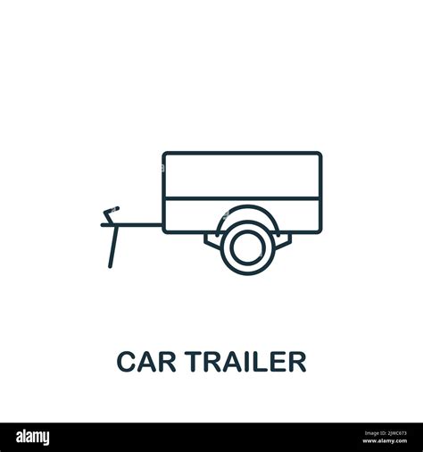 Car Trailer Icon Line Simple Line Car Service Icon For Templates Web Design And Infographics