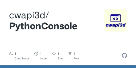 github cwapi3d pythonconsole