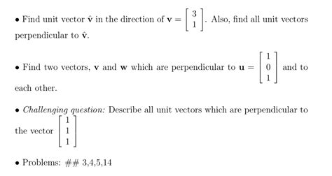 solved find unit vector û in the direction of v 3 1