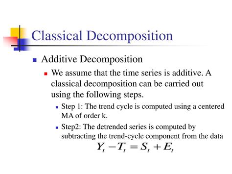Ppt Time Series Decomposition Additive Model Powerpoint Presentation