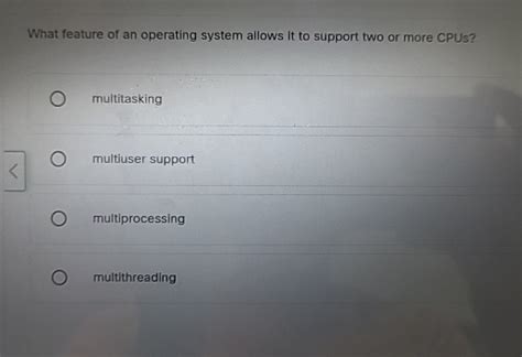 solved what feature of an operating system allows it to