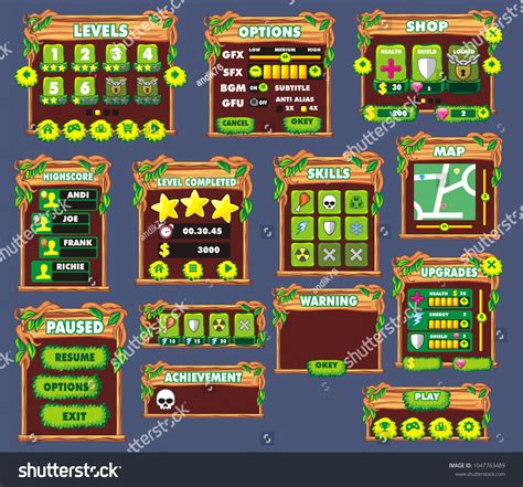 Complete Set Graphical User Interface Gui Stock Vector Royalty Free 1047763489 Shutterstock
