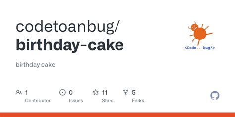 Github Codetoanbug Birthday Cake Birthday Cake