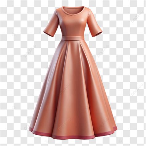 3차원 핑크 긴 드레스 통하고 있는 고립된 긴 드레스 3d 우아한 Png 일러스트 및 이미지 에 대한 무료 다운로드 Pngtree