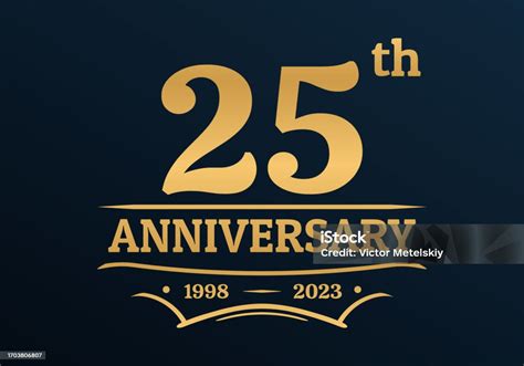 25 주년 기념 황금 로고 아이콘 라벨 또는 배지 15 번째 희년 생일 축하 빈티지 디자인 템플릿입니다 결혼식 초대장 요소 벡터 그림입니다 졸업식에 대한 스톡 벡터 아트 및