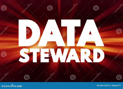 Data Steward Oversight Or Data Governance Role Within An Organization Text Concept Stamp