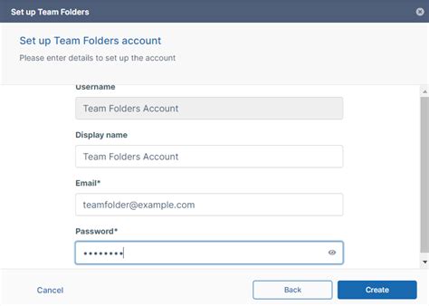 Configure The Team Folders Account Filecloud Docs Server