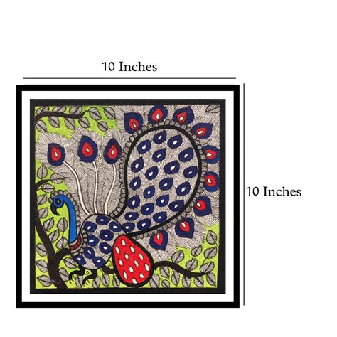 Buy Madhubani Peacock Painting Madhubani Art Dessine Art