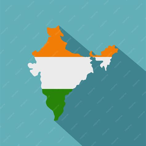 Premium Vector Indian Map Icon Flat Illustration Of Indian Map Vector Icon For Web