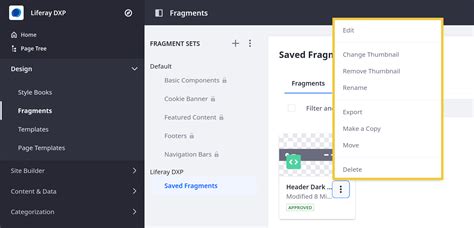 Managing Fragments Liferay Official Documentation Liferay Learn