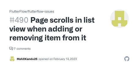 Page Scrolls In List View When Adding Or Removing Item From It Issue FlutterFlow