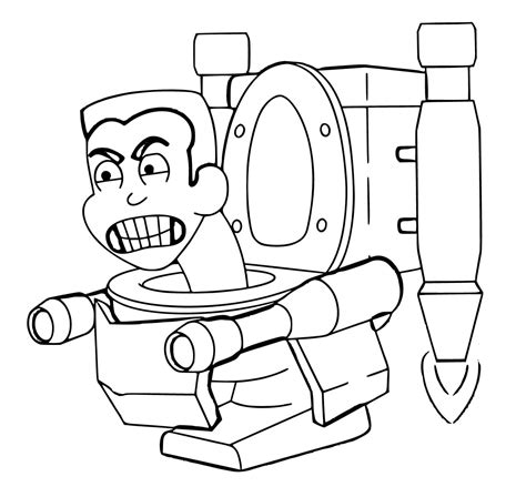 Skibidi Toilet Coloring Pages Coloringlib