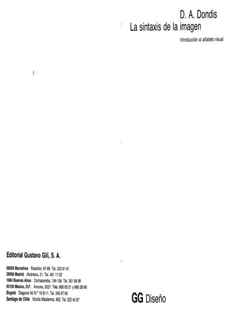 2 Dondis La Sintaxis De La Imagen Pdf