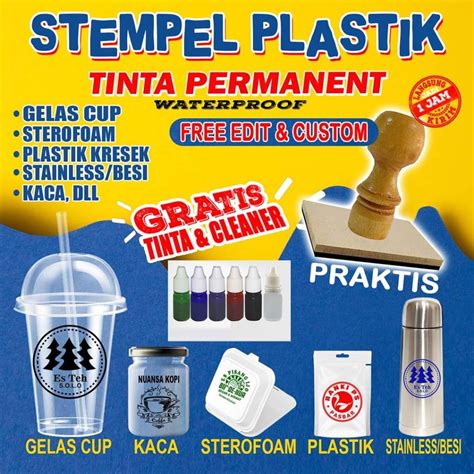 Jual Stempel Cup Stempel Sterofoam Stempel Plastik Free Tinta