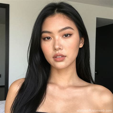 An Asian Baddie Sitting Courtside Generate A 2 3 Portrait Photo Lossy