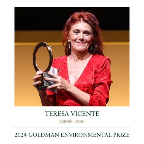 Teresa Vicente Wins Goldman Prize For Mar Menor Lagoon Goldman Environmental Prize Posted On