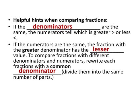PPT Fractions And Comparing Them PowerPoint Presentation Free Download ID
