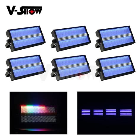 6pcs 2in1 Strobe Led Atomic Light Dmx Control Dj Stage Light Music Disco For Bar RGB 3in1 Led