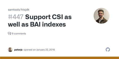 support csi as well as bai indexes · issue 447 · samtools htsjdk · github