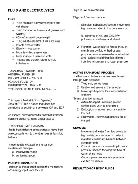 Fluid And Electrolytes 3rd Yr 1st Sem Pdf Sodium Physiology