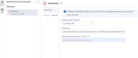 Databricks Appsmith